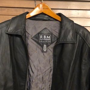 RBM | Jackets & Coats | Rbm Outdoor Collection Large Black Leather Coat ...